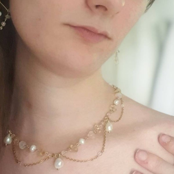 Royalcore Necklace Coquette Aesthetic Jewelry Crystal Necklace Real ...