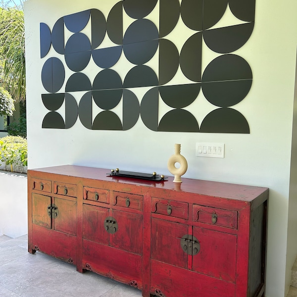 Half Circles Wall Decor, 3D Wall Art, Geometric Art, Wall Panels, Mid ...