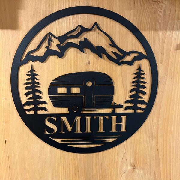 Custom Rustic Metal Address Sign Wilderness Sign Metal House Number ...