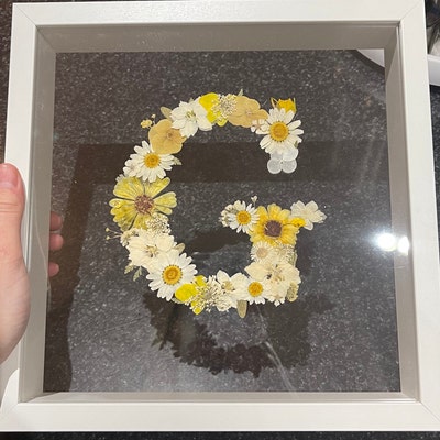 Letter Pressed Flower Frame - Etsy