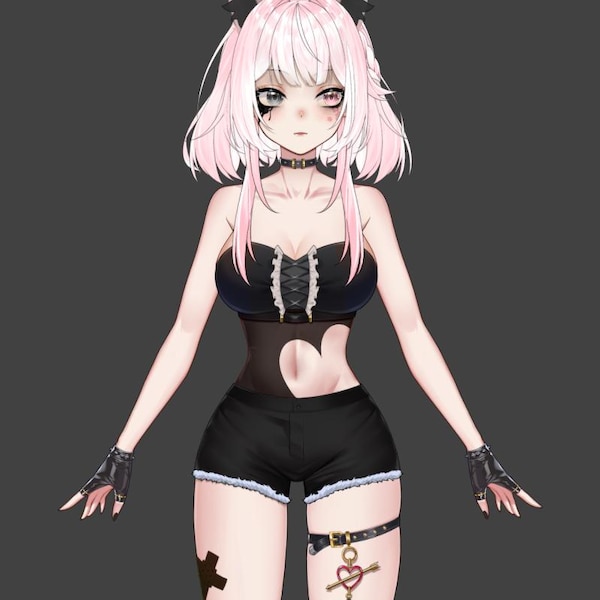 Customizable Live2d Vtuber Model V.2, Premade Vtuber, Fully Rigged, Vtube Studio, Commercial Use ...