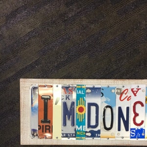 Custom 6 Letter License Plate Sign Design Your Own Vintage - Etsy