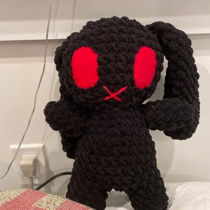 Customizable Large Crochet Bunny Black Bunny Rabbit - Etsy