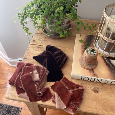 Chocolate Brown Silk Velvet Ribbon 4 Widths to Choose From - Etsy