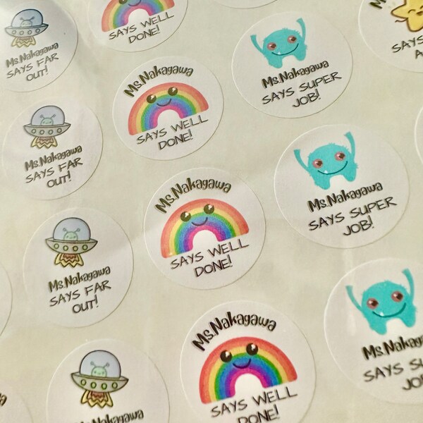 T01, 60 Teacher Stickers, Student Reward Stickers, Good Job Sticker ...