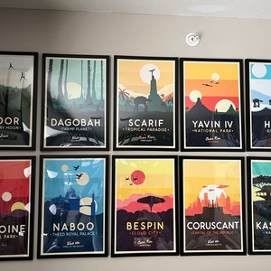 Star Wars Planet Poster, Star Wars Galaxy Posters, Star Wars Planet ...