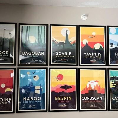 Star Wars Planet Poster, Star Wars Galaxy Posters, Star Wars Planet ...