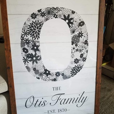 Last Name Letter Sign, Personalized Last Name Print, Last Name Initial ...