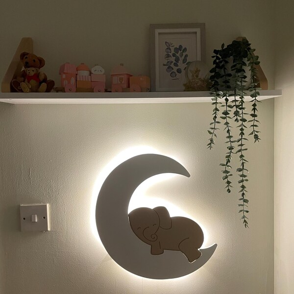 Set of 4 Baby Night Light, Baby Room Light, Personalized Lamp, Cloud ...