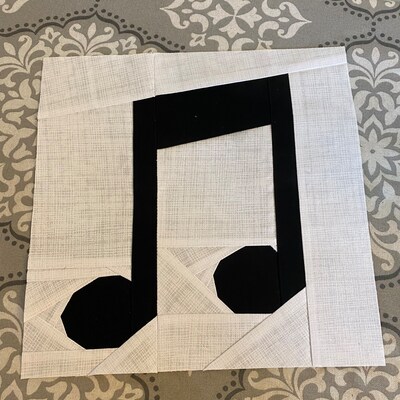 Music Notes Foundation Paper Pieced PDF Digital Quilt Block Pattern ...