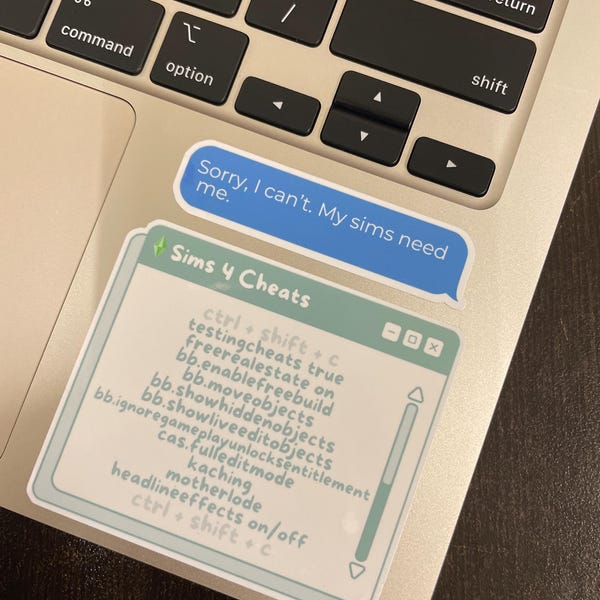 Sims 4 Cheat List Sticker | Sims 4 Cheat Sticker | Sims Sticker | Video ...
