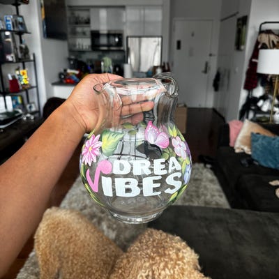 Lemonade Glass Pitcher Set , Summer Wedding Gift, Step Mom Gift ...