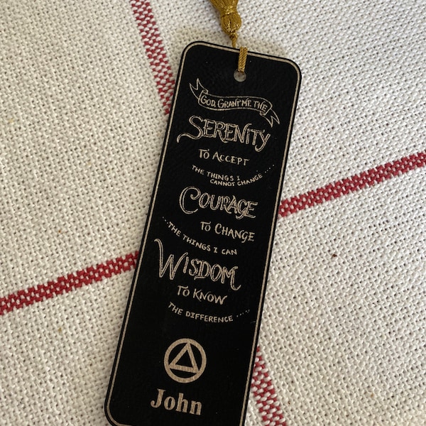 Personalized AA Bookmark - Alcoholics Anonymous Big Book Book-marks ...