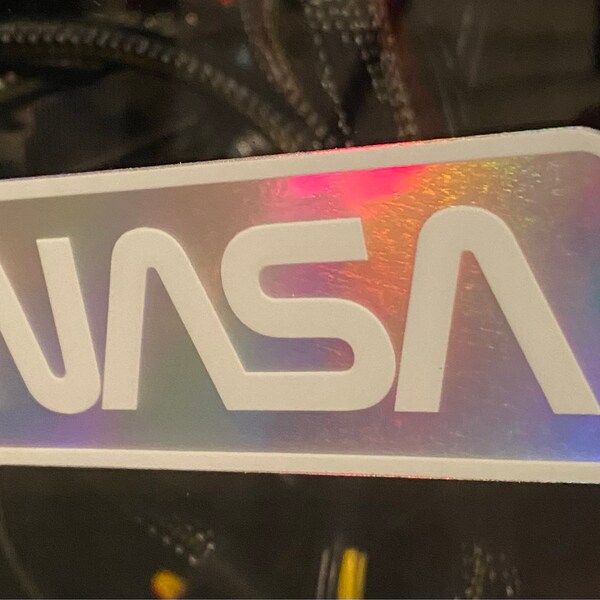 NASA Worm Holographic Vinyl Decal - Futuristic Sticker - Astronomy ...