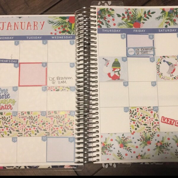 January Monthly Kit, January Planner Stickers, January Monthly Planner ...