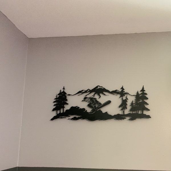 Snowboard Metal Wall Decor, Gift for Snowboarder, Skier Christmas Gift ...