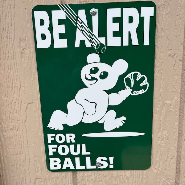 Wrigley Field Foul Ball Sign - Etsy