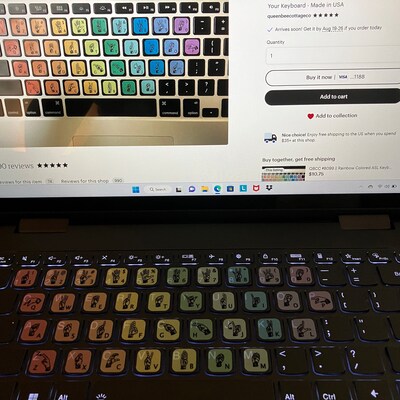 37 ASL Alphabet Keyboard Stickers Sign Language Stickers - Etsy