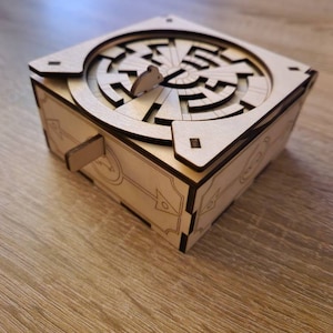 Mouse Maze Puzzle Box Plans SVG DXF PDF Laser Cut Scroll Saw - Etsy