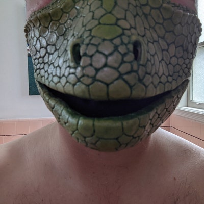 Deluxe Reptile Face Mask, Iguana/snake/lizard/mutant Animal Creature ...