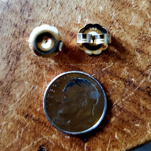 Jumbo 14k/18k Solid Gold Earring Backs, Friction Push Backs (pair) - Etsy