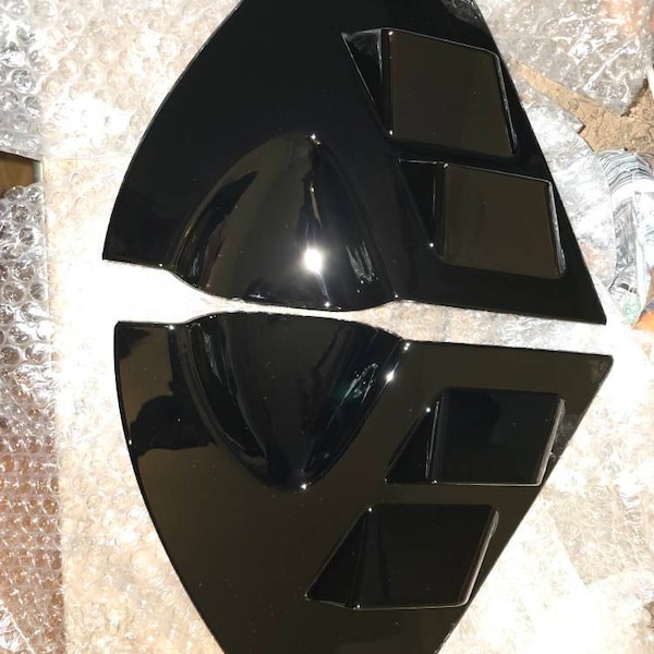 Front and Rear Spoiler for Bell Helmet RS7/RS7K/HP7 Black based on ...