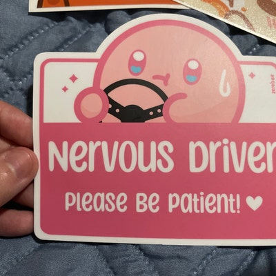 Anxious Nervous Driver Vinyl Sticker - Etsy