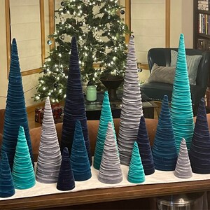 Velvet Cones Create Your Own Set of 4 You Choose the Colors, Home Decor ...