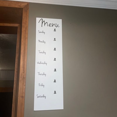 Clipboard Menu Sign, Kitchen Menu, Farmhouse Style Menu With Clips ...