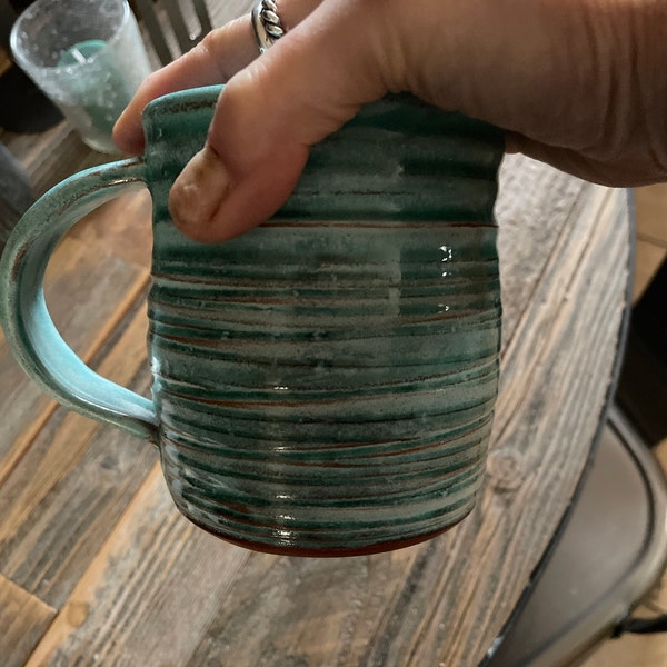 Ceramic Jewish Hand Washing Cup With 2 Handles, Blue Pottery Negel ...