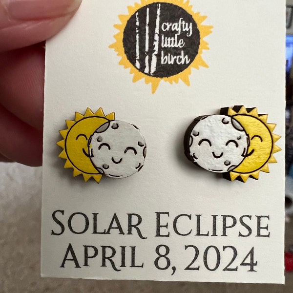 Eclipse Dangle Earrings, Solar Eclipse Stud Earrings,solar Eclipse ...