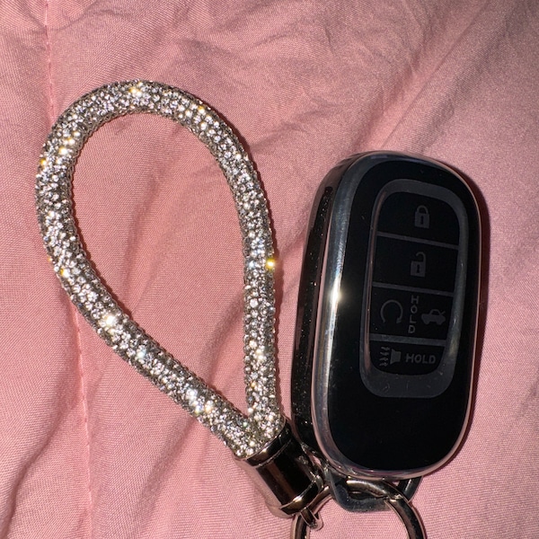 Silver Pink Rhinestone Keychain, Unique Gift for Mom Woman Her Friend ...