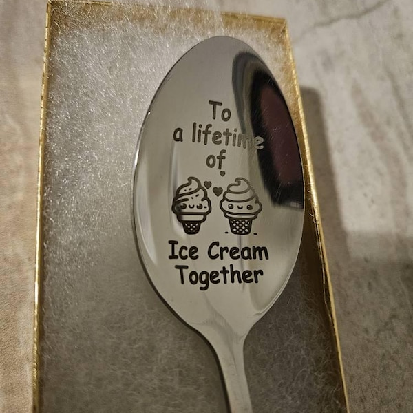 Personalized Ice Cream Spoons Custom Engraved Spoon to a Lifetime of ...