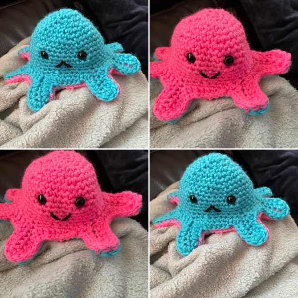 3 Reversible Crochet Amigurumi Toys Bundle - Reversible Octopus Pattern ...