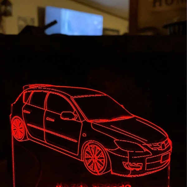 Toyota Supra Edge Lit LED Acrylic Light up Sign Desk Model Night Light ...