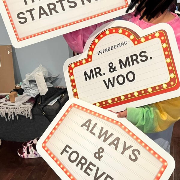 Bridal Party Entrance Wedding Signs - Traditional Marquee Signs - Etsy