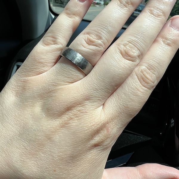 Concave Cut Titanium Ring, Wedding Band, Smooth Satin Finish - Etsy