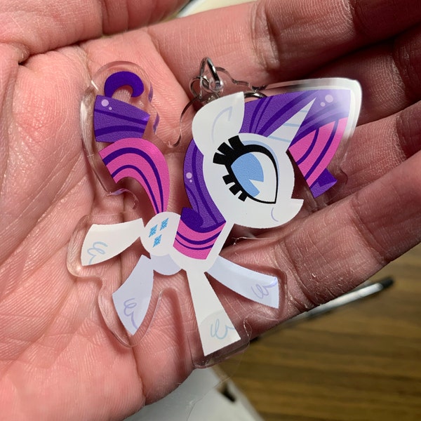 Rarity Acrylic Charm Keychain - Etsy