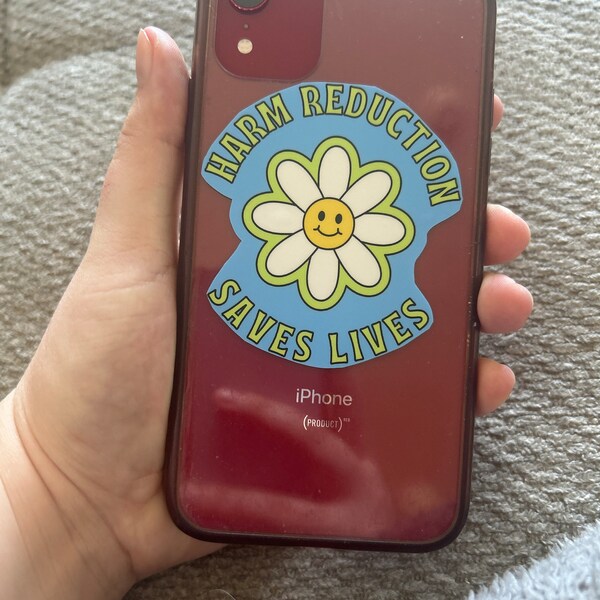 Harm Reduction Saves Lives Sticker | Addiction Recovery Bumper Sticker ...