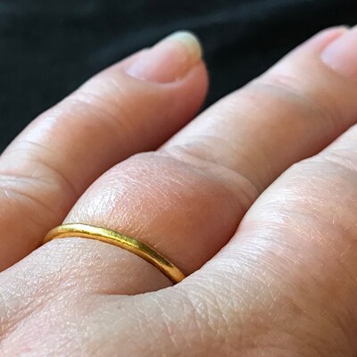 Natural Shape Solid Soft 24k Gold Ring - Etsy