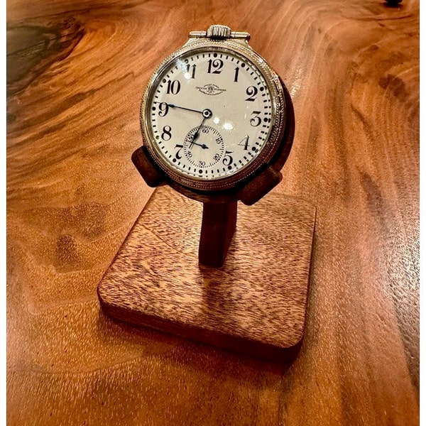 Mahogany Wood Watch Stand With Box, Wooden Watch Display for Men, Watch ...