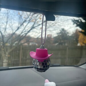 Cow Print Light Blue Disco Cowboy Rear View Mirror Car - Etsy