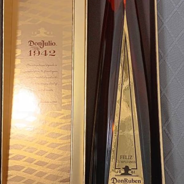Custom Don Julio 1942 Tequila Label: Birthday Gift, Gold Metallic ...