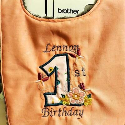 Butterfly Number 1 Applique Machine Embroidery Design Birthday One 1st ...