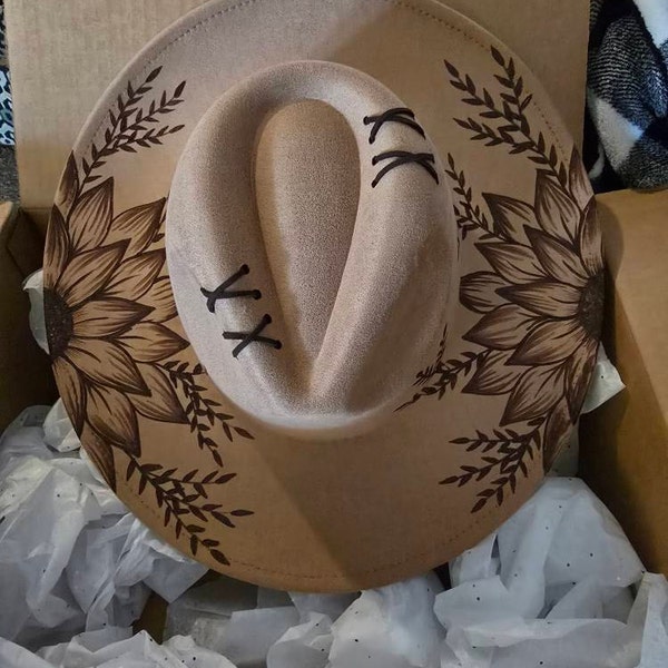 Wildflowers, Custom Cowboy Hat, Boho Hat, Custom Western Hat, Boho ...