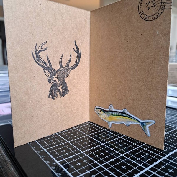 Deer Head RUBBER STAMP, Deer Stamp, Wildlife Stamp, Buck Stamp, Stag ...
