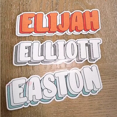 Waterproof Name Decal Personalized Vinyl Sticker NAME STICKER ...