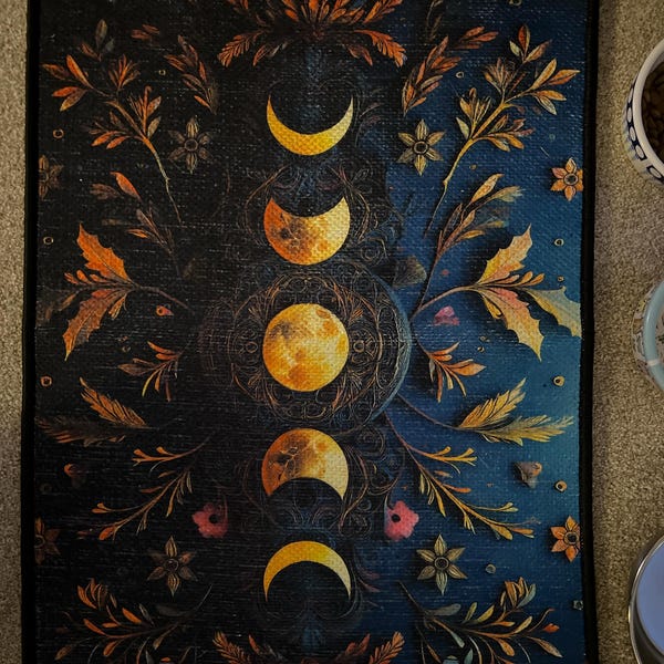 Luna Moth Rug, Mystic Butterfly Rug, Moonlit Floral Decor, Living Room ...