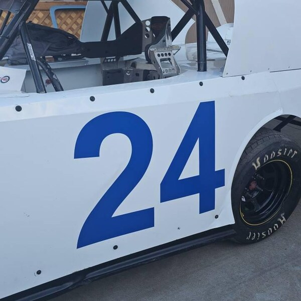 Race Car Numbers Set Vinyl Decals (2x) - Stock - Rally Car - Select ...