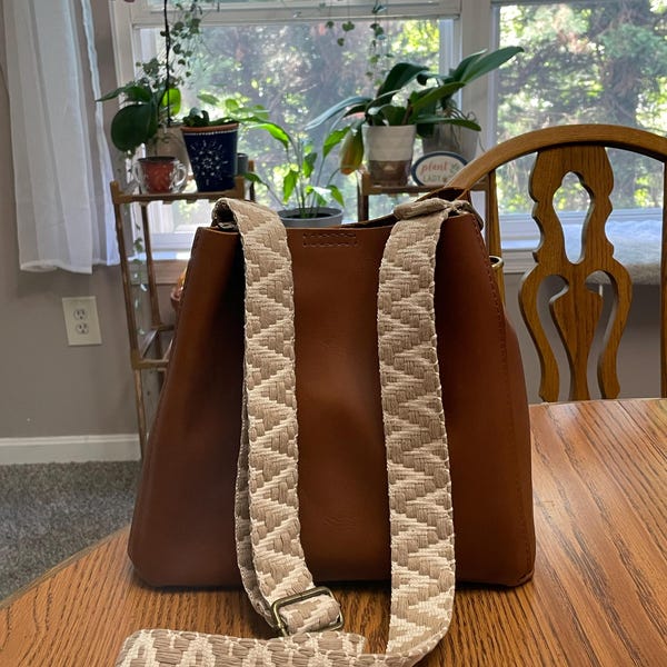 Soft Woven Purse Straps, 1 1/2” Wide Adjustable Crossbody Strap, Hippie ...